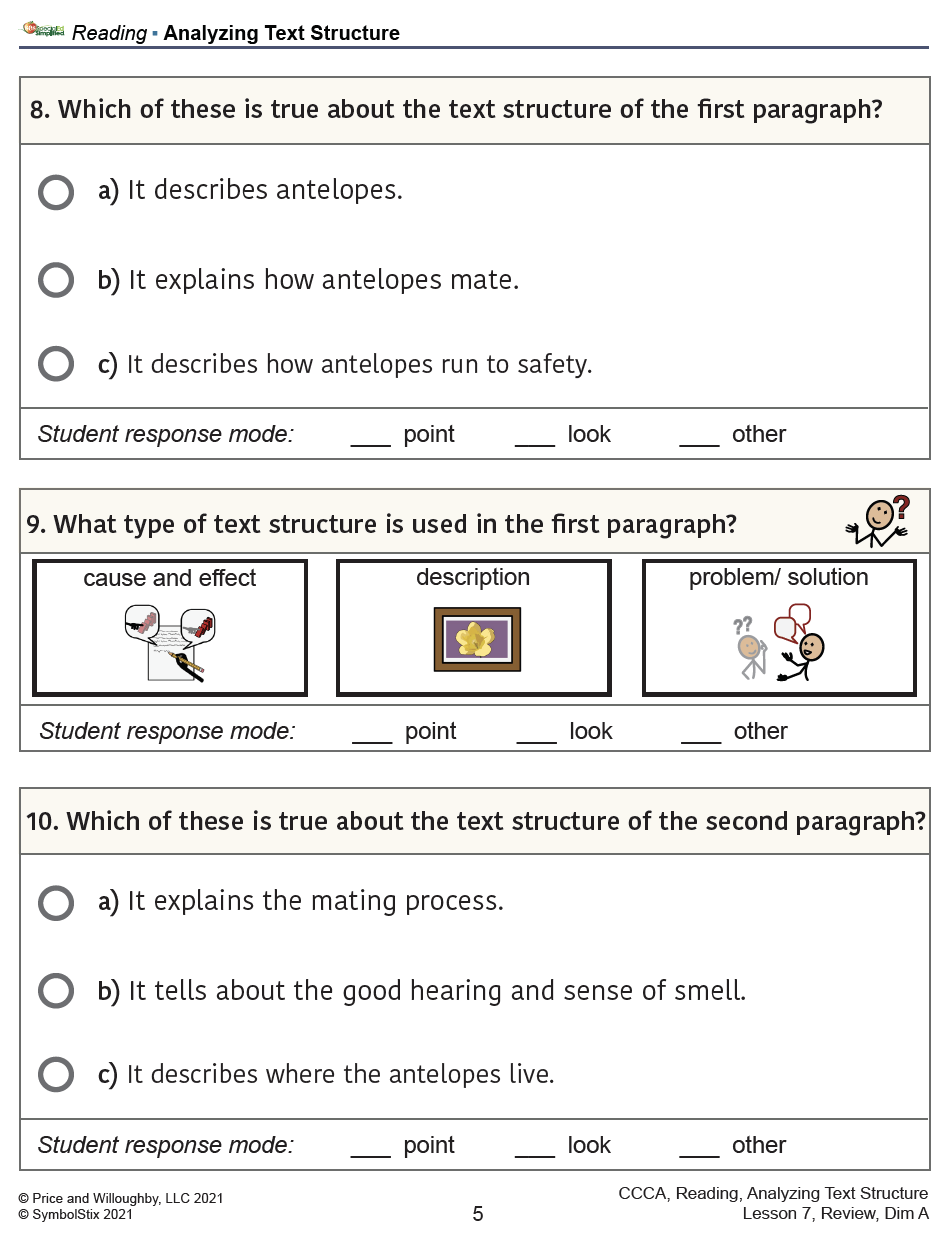 Analyzing Text Structure SpecialEdSimplified